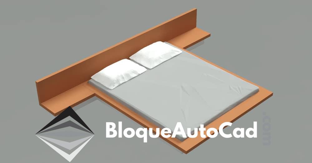 Descarga Gratis: Bloque AutoCAD Cama King Size en 3D DWG - Herramienta ...